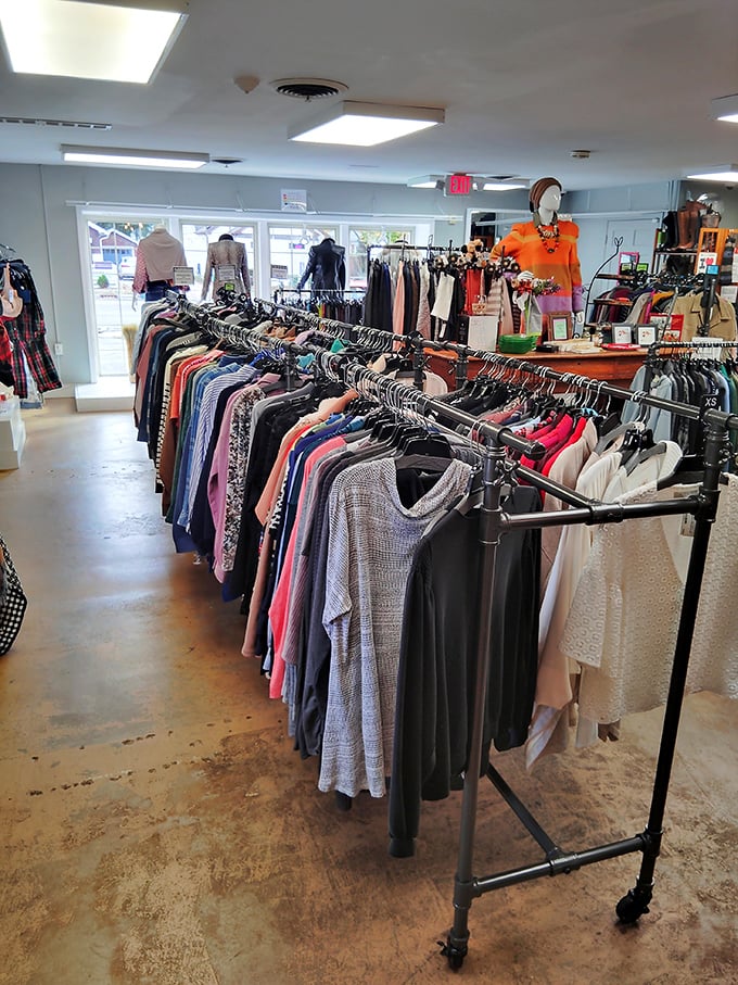 Organized chaos at its finest&mdash;racks strategically arranged to make treasure hunting feel like an adventure rather than a chore.