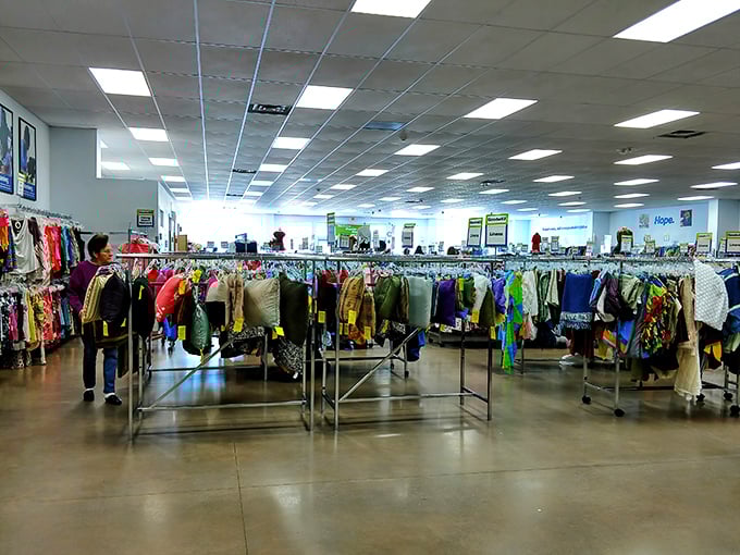 Racks upon racks of possibility stretch before you. In this sea of secondhand treasures, patience is rewarded with finds that make your friends ask, "Where did you get that?!"