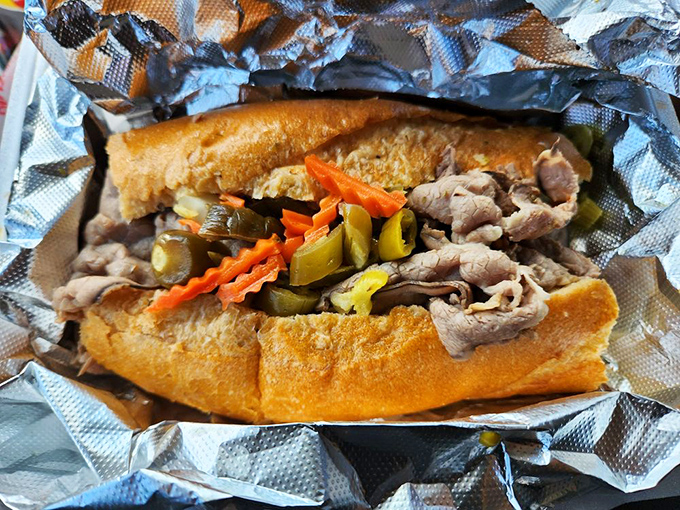 Behold the Italian beef sandwich that could make a deep-dish pizza weep tears of pure joy.
