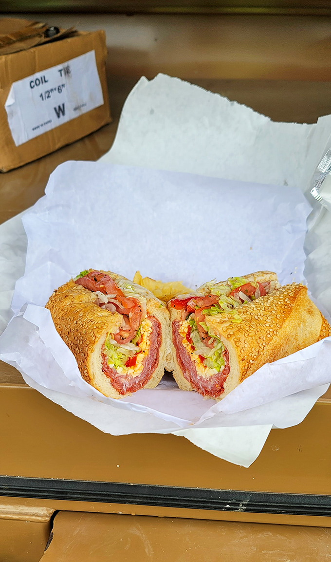 Behold sandwich perfection &ndash; sesame-seeded roll embracing layers of Italian meats, cheese, and veggies in a harmony that Mozart would envy.