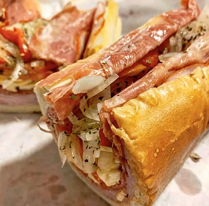 Behold the sandwich that launched this article. Layers of Italian meats and cheese nestled in fresh-baked bread &ndash; a masterpiece that would make Michelangelo weep.