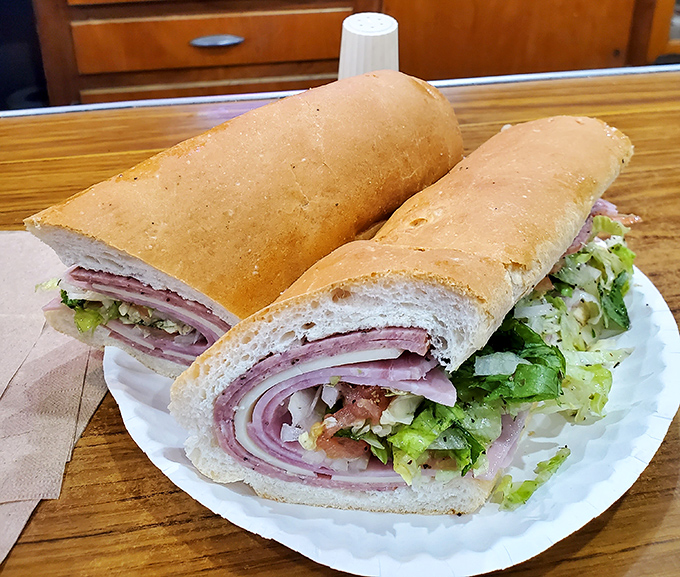 Behold the Italian hoagie in all its glory&mdash;layers of meat and veggies stacked with architectural precision that would make Frank Lloyd Wright weep with joy.