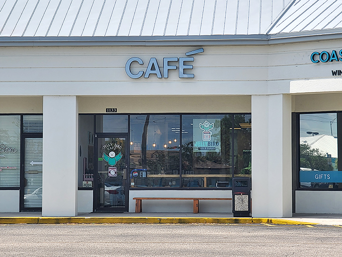 Jelly Bird Cafe beckons with that quintessential Florida strip-mall promise: the most unassuming spots often hide the best breakfast in town.