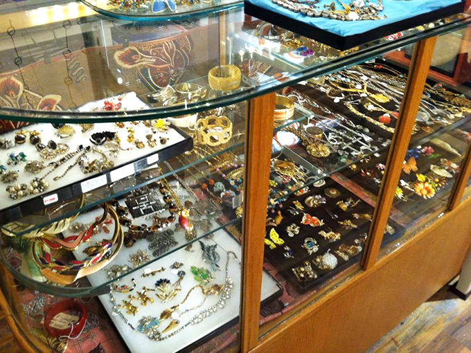 Treasure hunters, prepare yourselves! This jewelry case contains more potential statement pieces than a politician during election season.