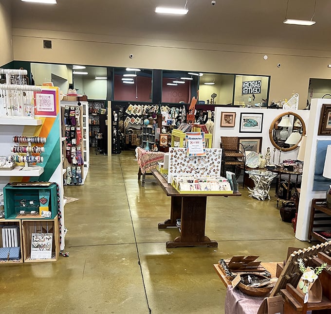 Pathways to discovery unfold before you, with each aisle offering a different decade's interpretation of "must-have." Treasure hunting has never been so organized.