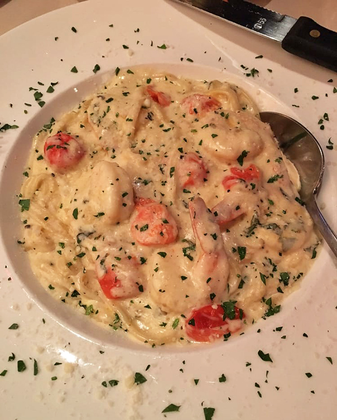 Creamy pasta perfection! Plump shrimp nestled in a velvety sauce that would make any Italian grandmother nod in approval.