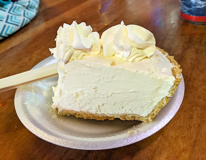 Key lime pie that makes you close your eyes and sigh &ndash; creamy, tart perfection on a graham cracker crust with just the right amount of whipped cream.