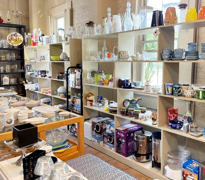 Kitchen gadget heaven where forgotten appliances find new purpose. That espresso maker probably served its first cup during the Clinton administration.