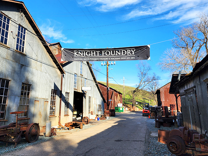 Industrial heritage preserved! Knight Foundry stands as a working monument to American ingenuity, where the clang of metal and hiss of steam once powered the Gold Rush economy.