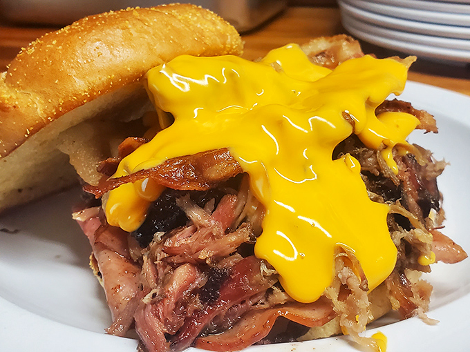 Behold the pulled pork masterpiece that's been causing traffic jams on Florida highways for all the right reasons.