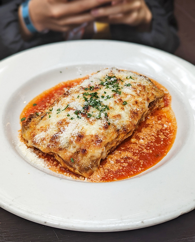 Lasagna that doesn't know the meaning of restraint&mdash;layers of pasta, cheese, and sauce in a relationship so perfect it should have its own romance novel.