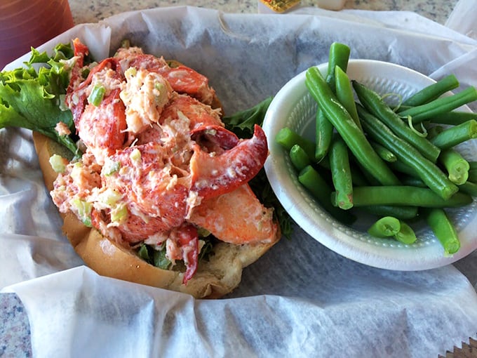 This isn't just a lobster roll&mdash;it's summer vacation on a toasted bun. The green beans are there to make you feel virtuous, but we know why you came.