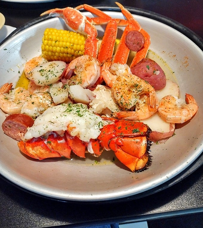 Not just seafood, but a seafood celebration&mdash;where crab legs, shrimp, and corn have the kind of party your taste buds wish they'd been invited to sooner.