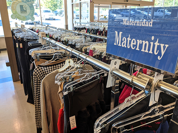 The maternity section: where expectant moms find stylish solutions without the boutique prices. Fashion that grows with you!