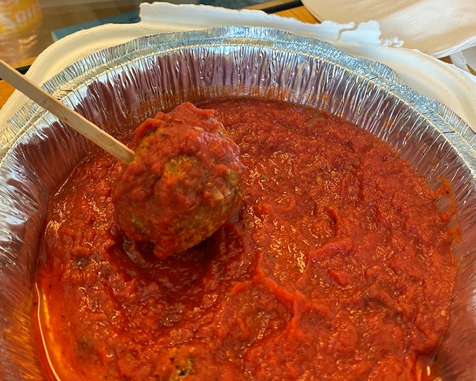This isn't just any meatball&mdash;it's the protagonist in a saucy drama that deserves its own Netflix special.