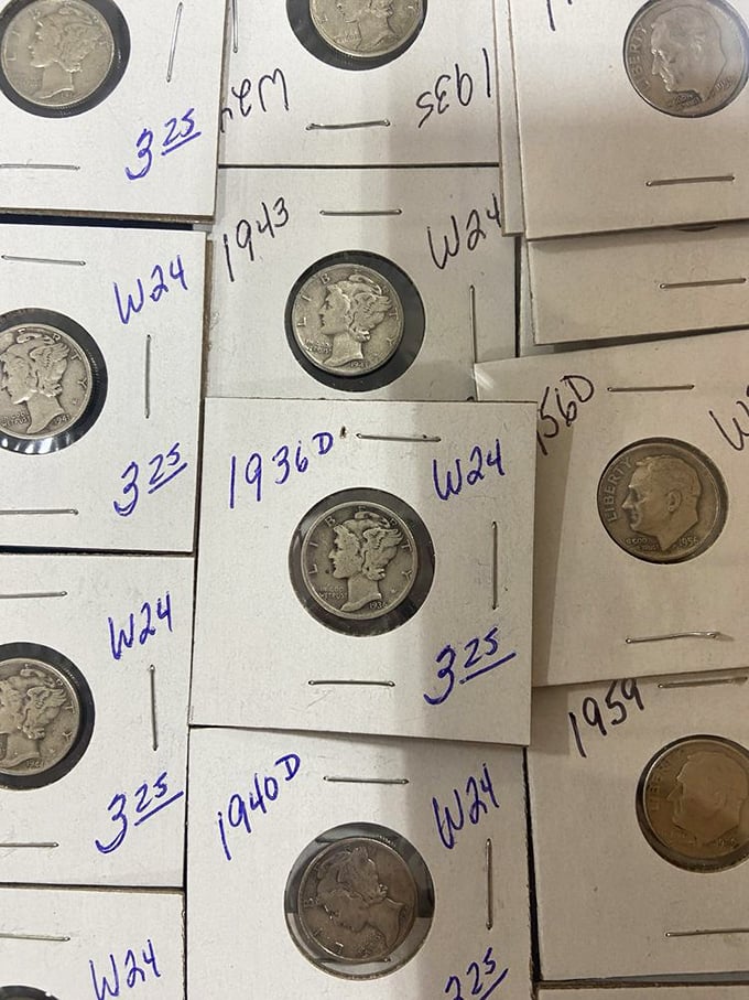 Mercury dimes from the 1930s and '40s tell silent stories of Depression-era America. Each coin once bought a loaf of bread or movie ticket.