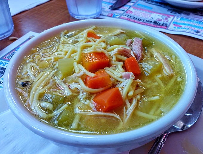 This chicken noodle soup isn't just comfort in a bowl&mdash;it's like your grandmother's love if she had professional cooking equipment.