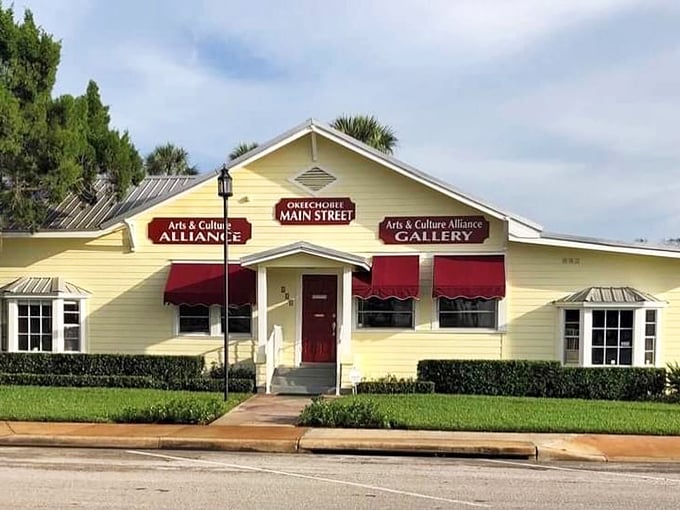 The cheerful yellow Arts & Culture Alliance building practically begs you to come inside. Small-town creativity with big-hearted ambitions.