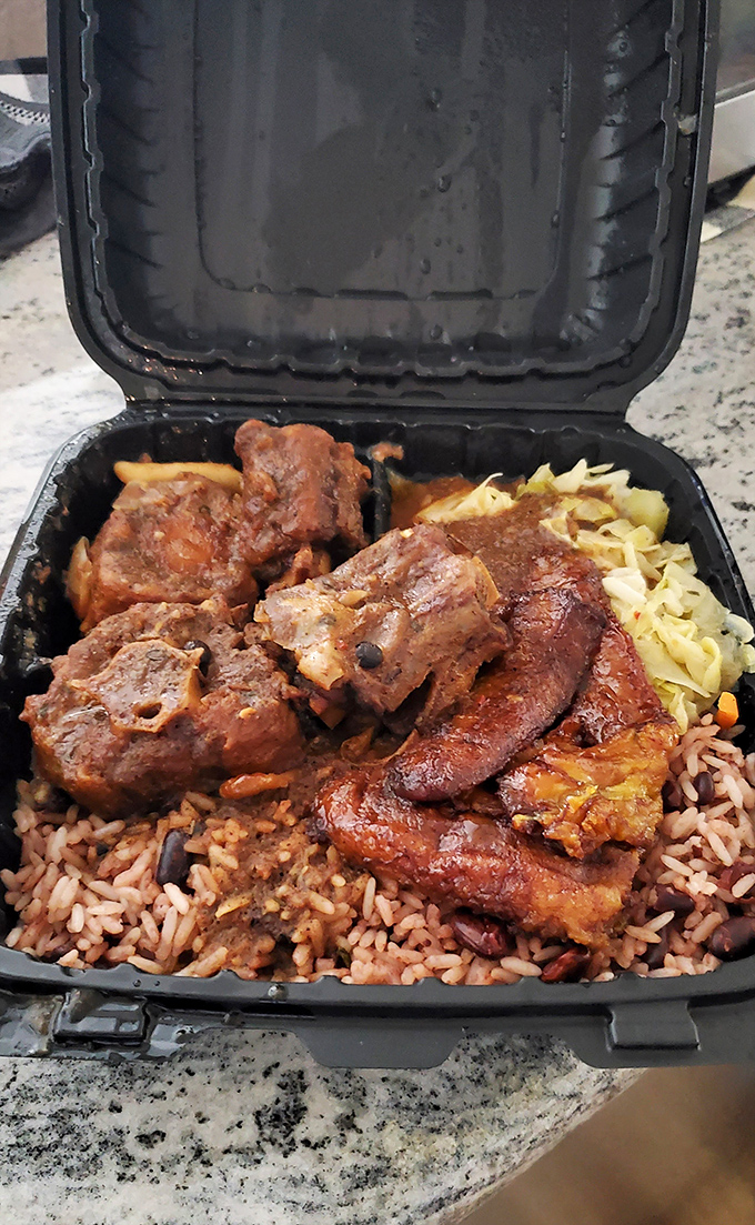 Oxtail so tender it practically surrenders to your fork. Served with rice and peas that could make a Jamaican grandmother proud.
