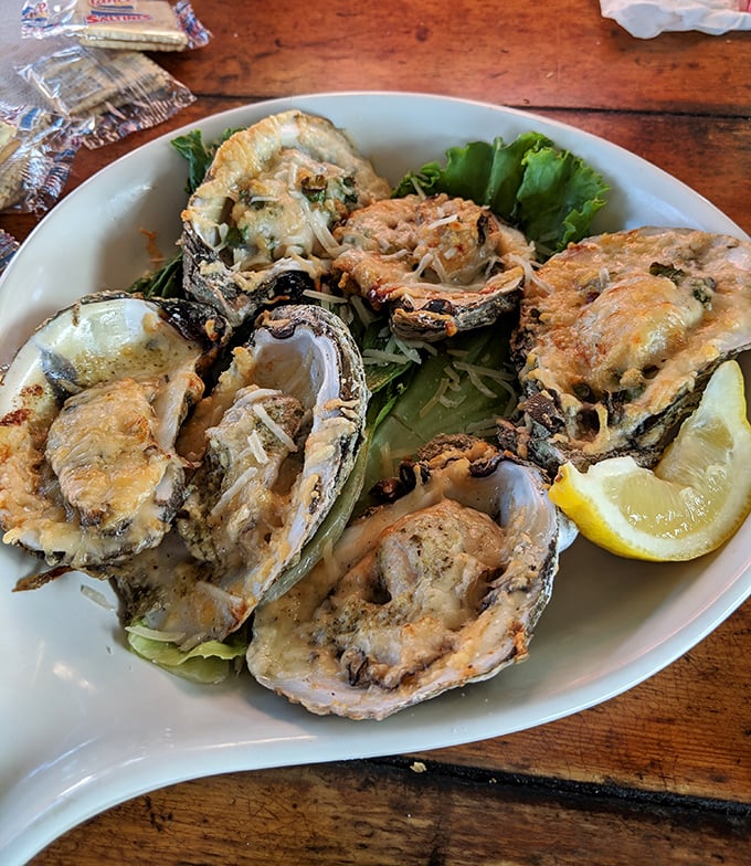 These Oysters Rockefeller aren't just baked, they're transformed &ndash; creamy, savory perfection nestled in shells and served with a squeeze of sunshine.