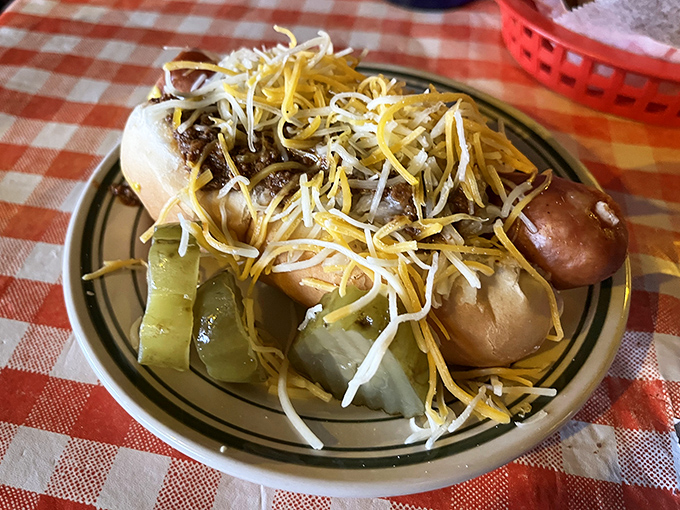 Not just any hot dog&mdash;this is culinary history topped with that famous chili sauce and cheese. One bite explains why presidents and celebrities make pilgrimages here.