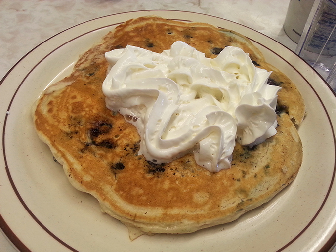 This blueberry pancake with whipped cream isn't trying to be Instagram-famous&mdash;it's too busy being absolutely delicious.
