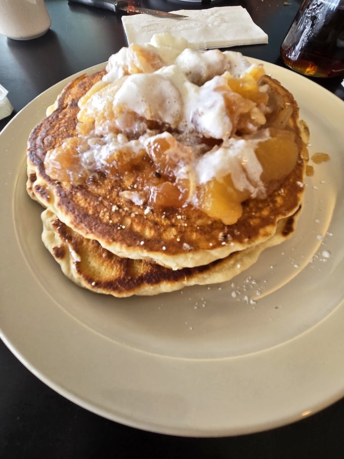 These apple-topped pancakes aren't just breakfast&mdash;they're an edible hug that makes Monday mornings bearable again.