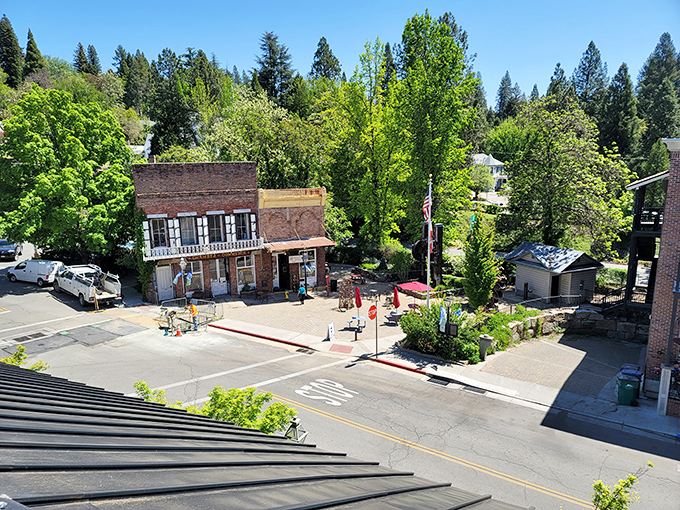 A peaceful corner of Nevada City where history and nature embrace. The Sierra foothills provide the perfect backdrop for this architectural time capsule.