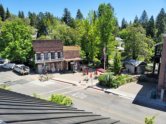A peaceful corner of Nevada City where history and nature embrace. The Sierra foothills provide the perfect backdrop for this architectural time capsule.
