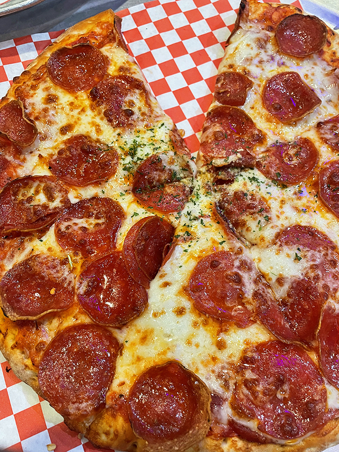 Pepperoni that curls into little flavor cups, creating the perfect balance of crispy edges and savory centers. Pizza perfection exists!