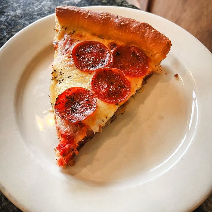 Pepperoni that curls into little flavor cups, cradling their spicy oils like tiny, delicious hot tubs for your taste buds.