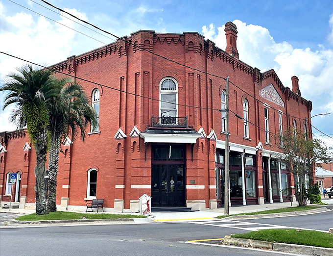 Brick beauty on the corner! This historic Opera House has seen more drama than a family reunion, both on and off its stage.