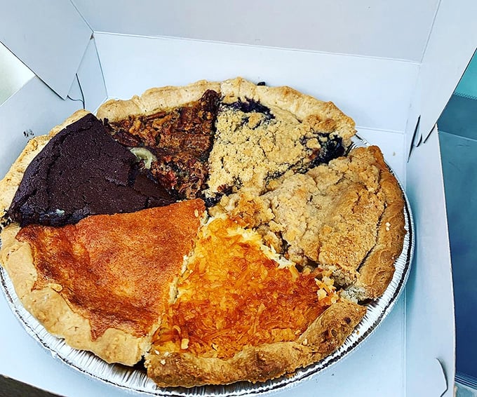 Behold the daily lineup of temptation, where choosing just one slice becomes an exercise in sweet torture.