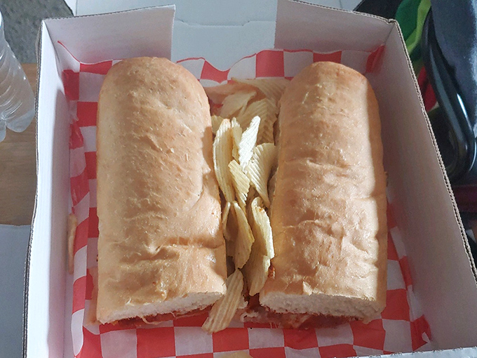 The legendary pizza sub in its natural habitat&mdash;simple, unassuming, yet about to deliver a flavor experience that will haunt your dreams.