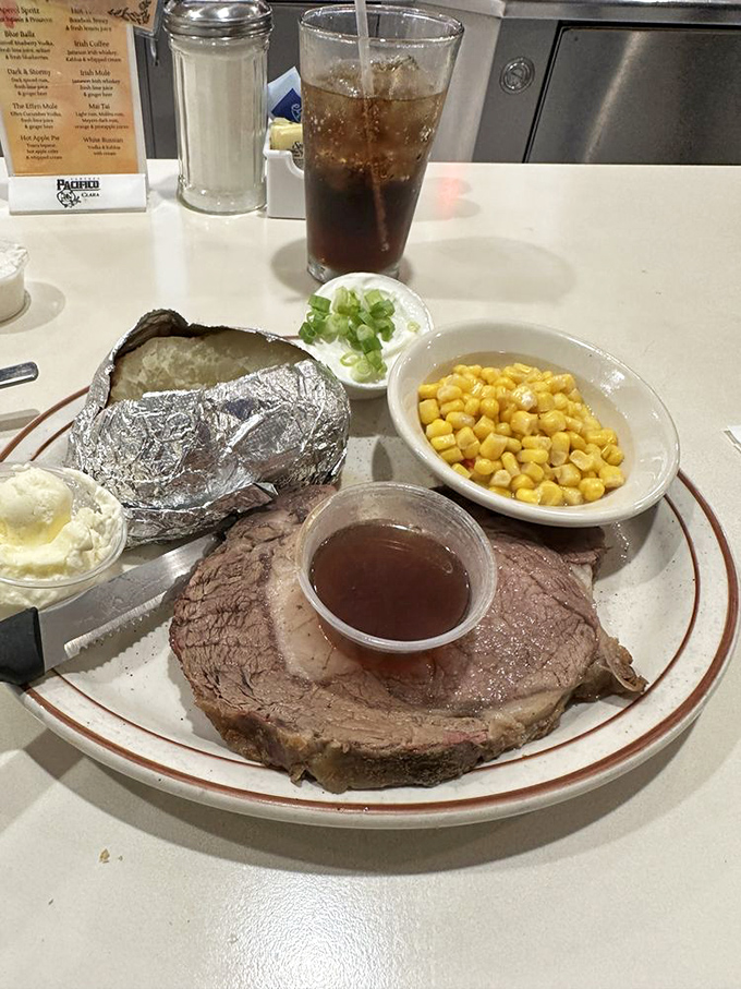 The Friday night prime rib isn't just dinner&mdash;it's an event. Tender, juicy perfection with all the fixings that makes vegetarians question their life choices.
