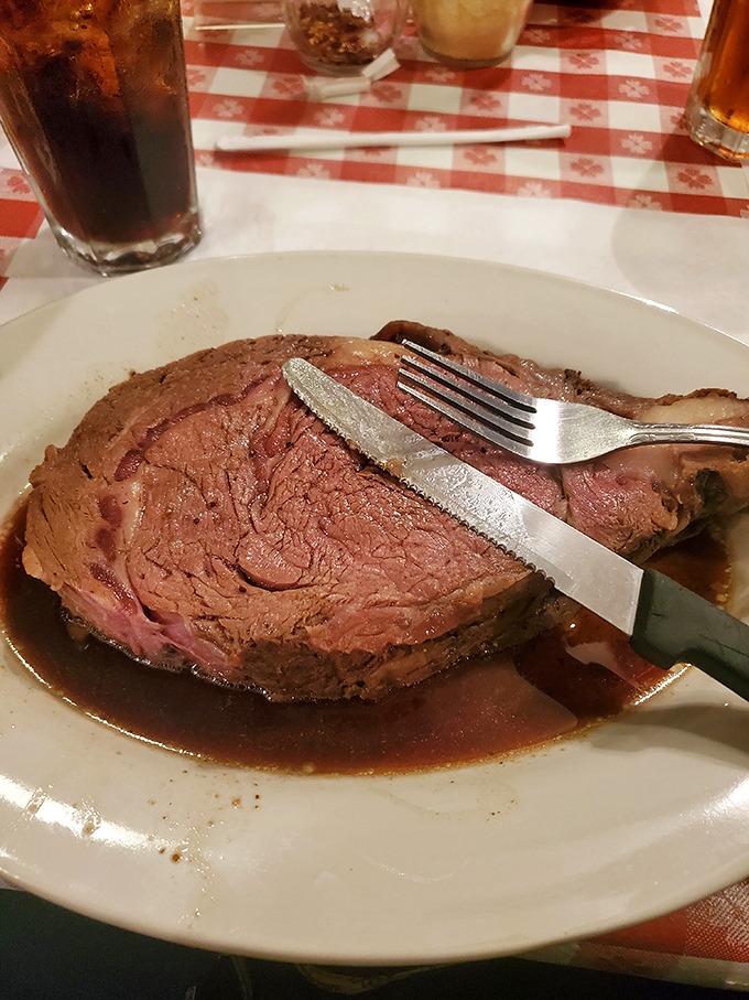 Behold the star of the show &ndash; a prime rib so perfectly executed it makes you wonder why anyone bothers with fancy food trends. This is meat at its most magnificent.