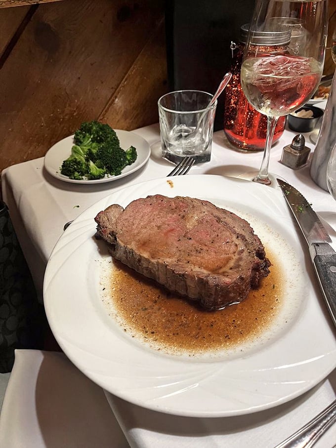 This isn't just prime rib; it's a masterpiece of meat that makes time stand still – a carnivore's equivalent of seeing the Sistine Chapel for the first time.