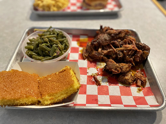 Rib tips that make you question every other barbecue experience you've ever had. That cornbread and those green beans aren't just sides &ndash; they're supporting actors deserving their own award.