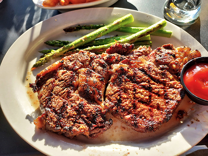 Not all heroes wear capes; some arrive on white plates with perfect grill marks. This ribeye doesn't need a filter&mdash;or a sauce.