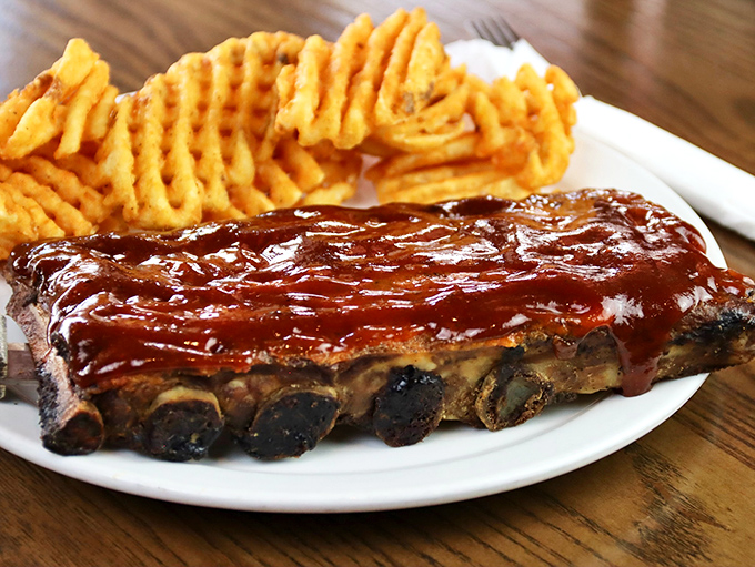 These ribs don't just fall off the bone&mdash;they practically leap into your mouth, glazed with a sauce worth every napkin you'll need.