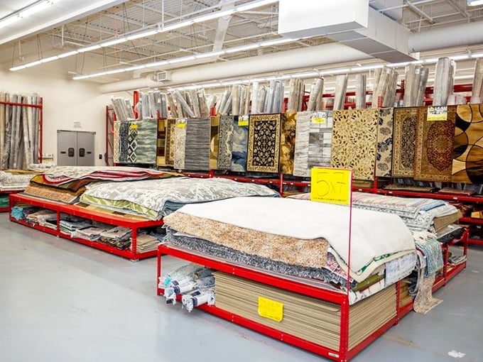 A carpet kingdom where your next statement piece waits. Interior designers charge thousands for what you'll discover here for pocket change.