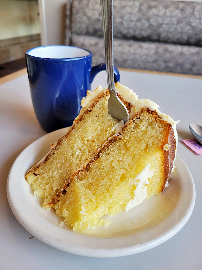 This slice of golden cake isn't just dessert &ndash; it's a sweet reminder that sometimes the simplest pleasures are the most profound.