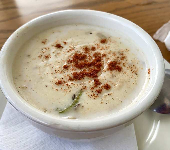This isn't your average tourist-trap chowder; it's liquid gold that tastes like the sea's best-kept secret.