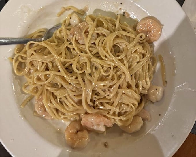 Shrimp pasta simplicity that would make an Italian grandmother nod in approval. The perfect ratio of garlic, butter, and perfectly cooked crustaceans.