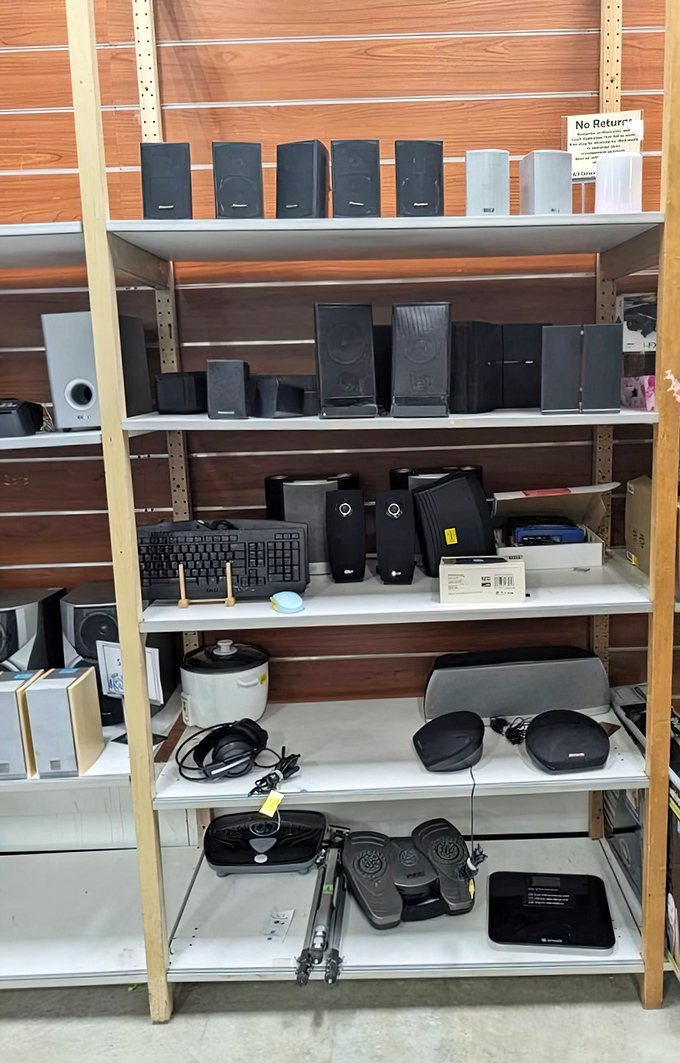 The electronics graveyard where yesterday's cutting-edge technology finds new purpose. Those Bose speakers might outlast the smartphone you're reading this on!