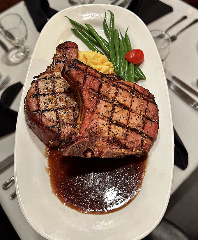 This perfectly seared steak with its textbook grill marks isn't just dinner—it's evidence that some crimes of passion are worth committing.