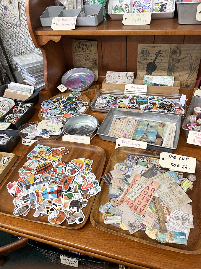 Sticker heaven for the eternally young at heart. One person's ephemera becomes another's perfect journal embellishment or laptop decoration.