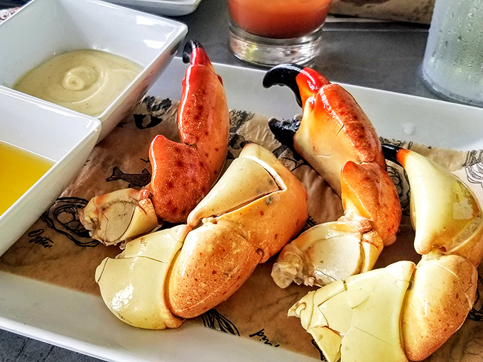 Stone crab claws so perfect they deserve their own Florida postcard. Sweet, succulent meat that makes you understand why people vacation here.