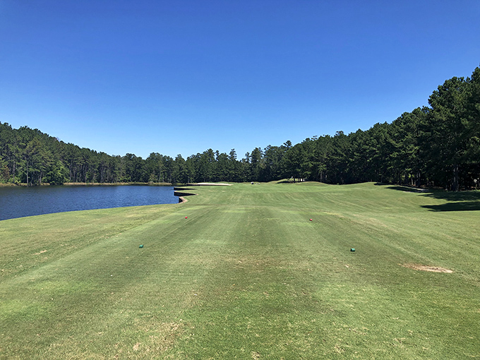 Golf enthusiasts, rejoice! This pristine fairway hugging the water is where weekend warriors and serious players alike find their happy place.