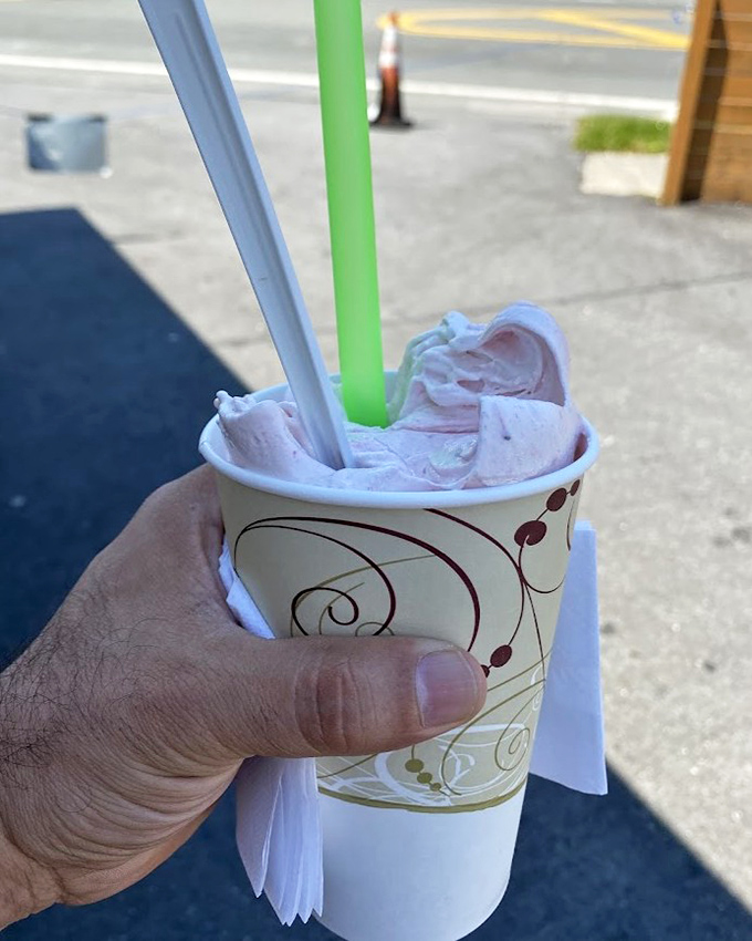 Pink perfection in a cup. This strawberry shake isn't just a drink, it's a time machine back to simpler, sweeter days.